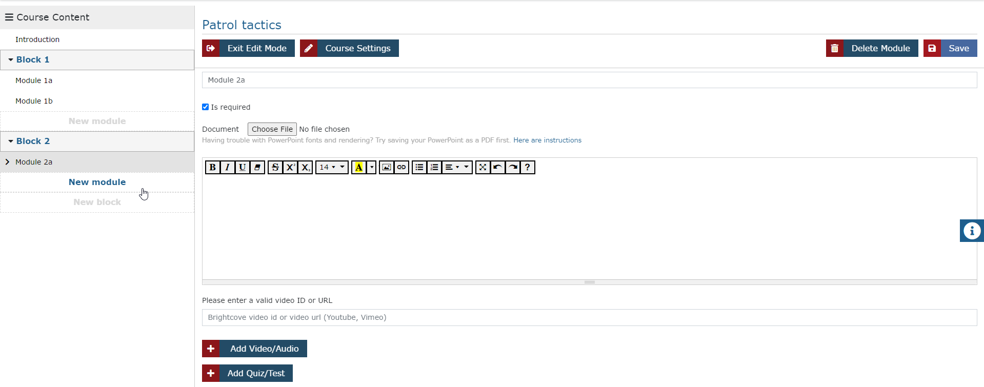 how to create courses custom course tool overview