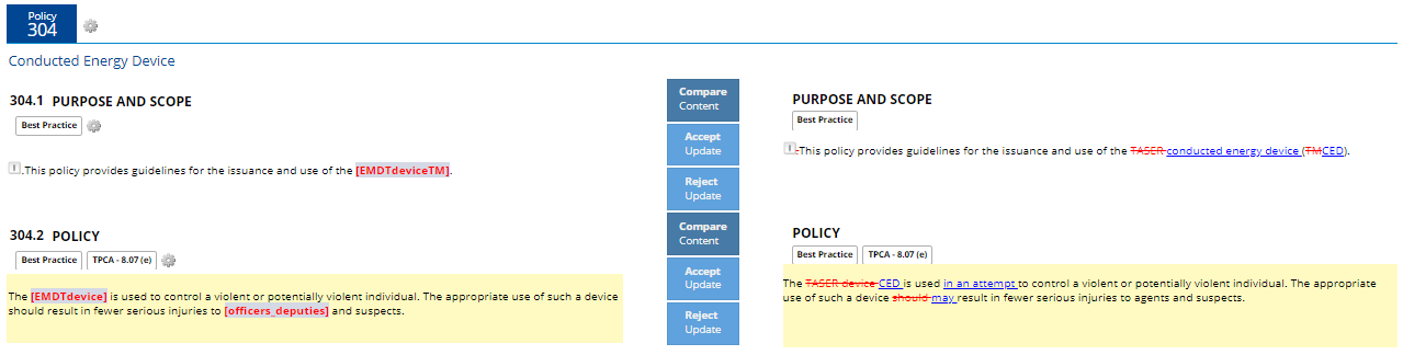 KMS - Processing Lexipol Updates