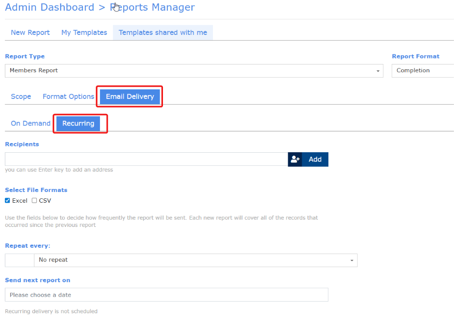 Reports: Formatting and Running Reports